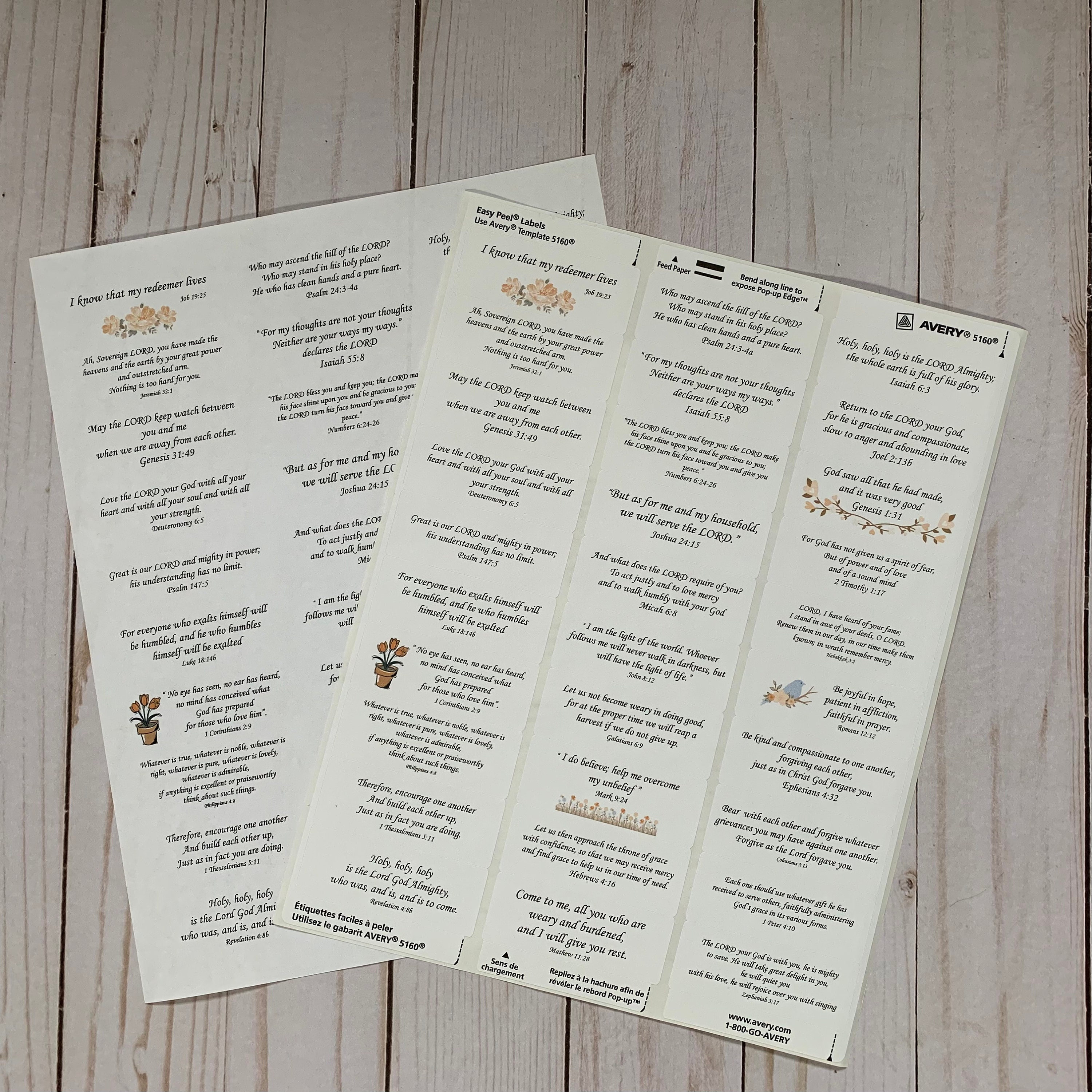 Printable Bible Verse Sticker Collection, Scripture Sticker, Planner ...