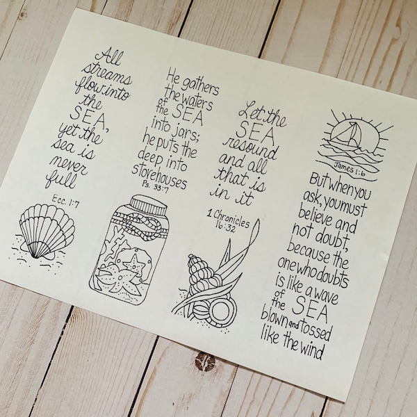 Bible Journaling Template Etsy