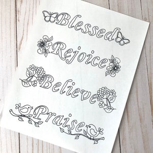 Printable Scripture Cards Bible Verse Coloring Blank Note - Etsy Canada