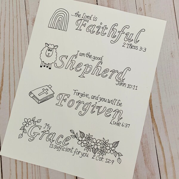 Printable Scripture Cards Bible Verse Coloring Blank Note - Etsy Canada