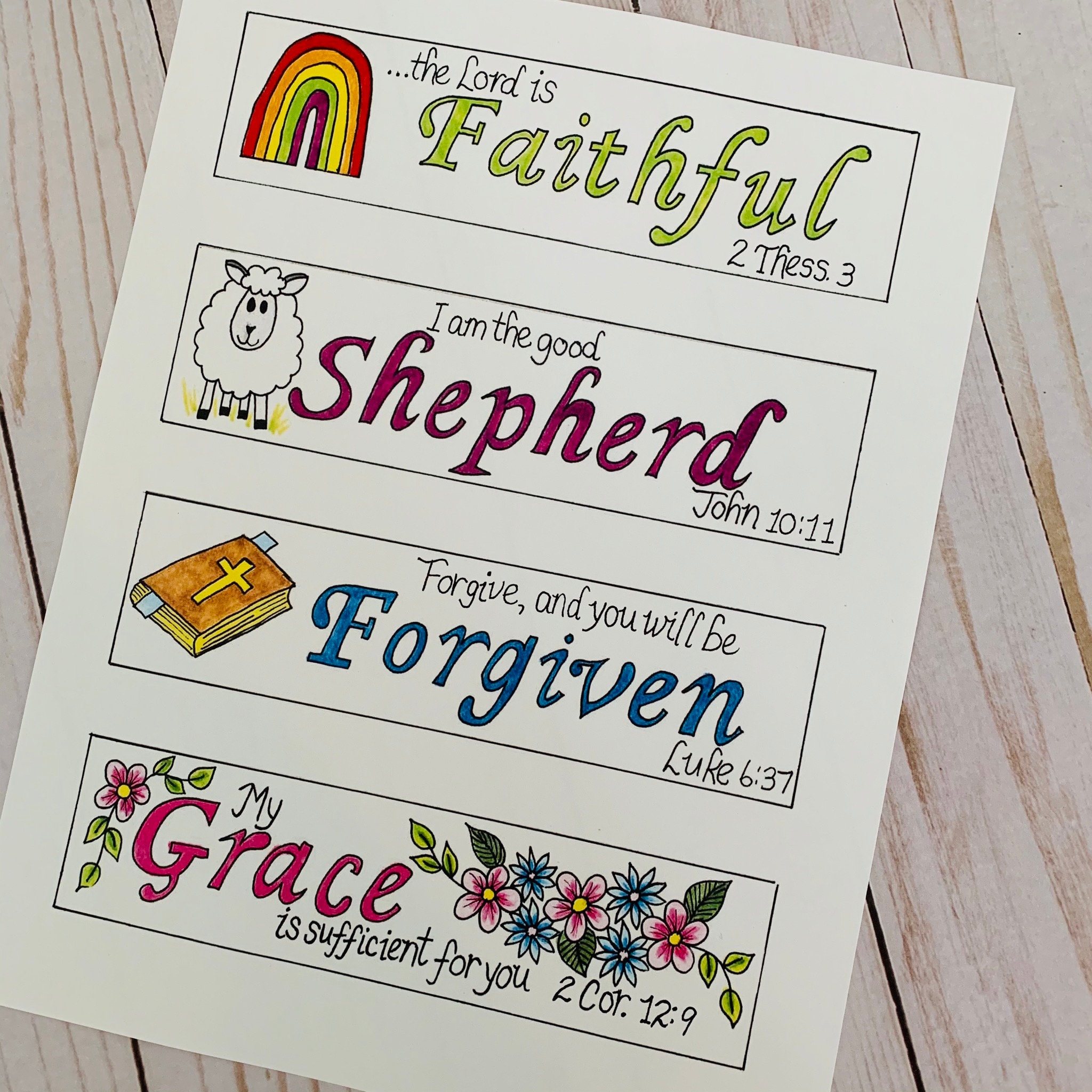Bible Journaling Templates, Scripture Bookmarks, Printable Bible ...