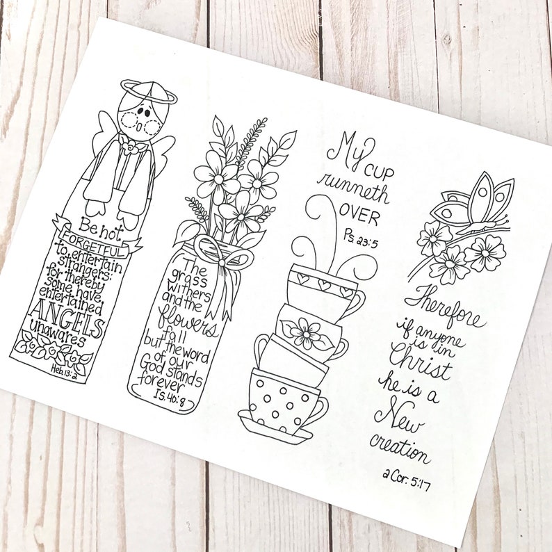 Bible Journaling Templates, Scripture Bookmarks, Hand Drawn, Printable ...