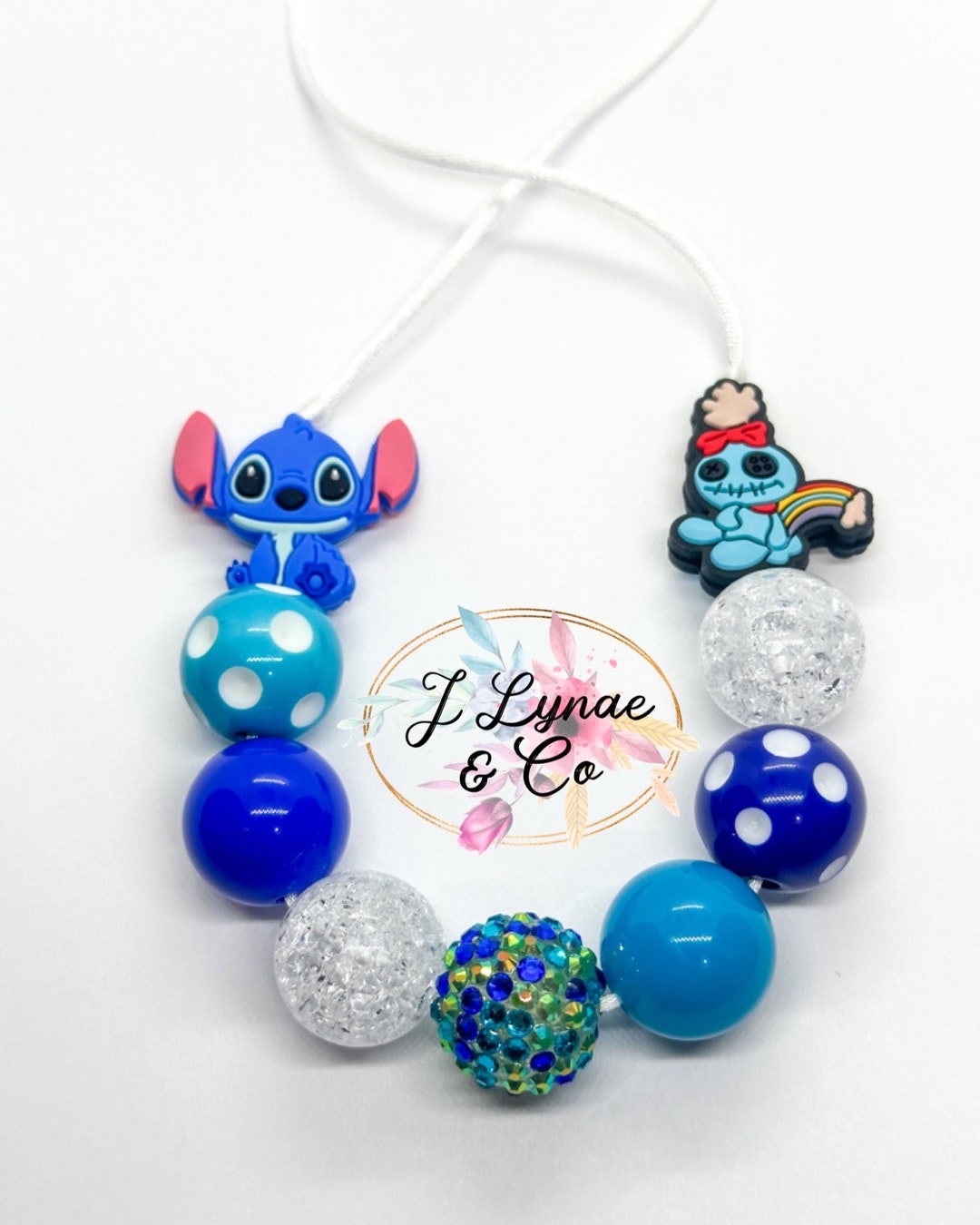 Kid’s Adjustable or Breakaway Bubblegum Necklace - Blue Alien Silicone ...