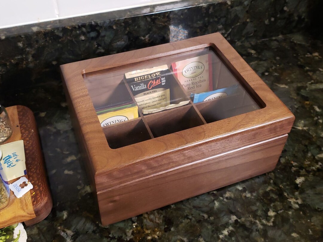 Luxury Tea Box Perfect for the Tea Lover Made in USA Walnut Keepsake ...