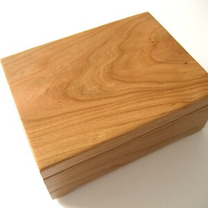 Keepsake Box - Custom Engraved Wood Box - Cherry Keepsake Box - First ...