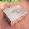Extra Large Keepsake Box Large Wooden Box Walnut Jewelry Box Monogram Keepsake Box for Male ...