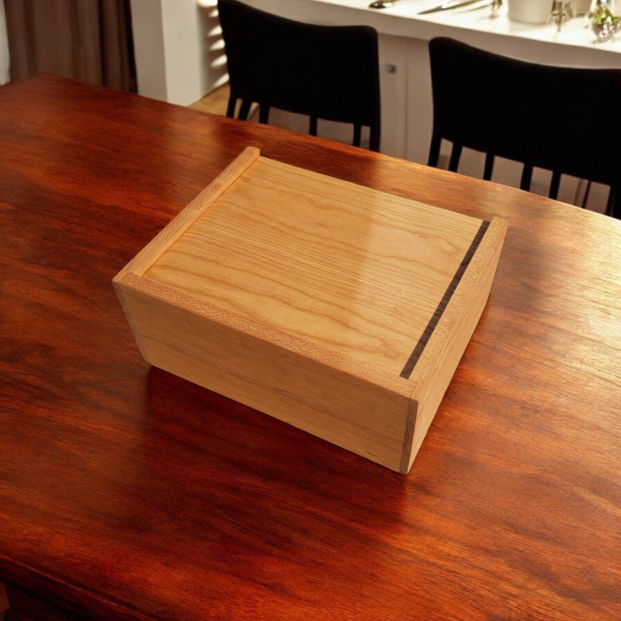Cherry Wood Photo Keepsake Box 7" X 9" With Slide Lid, Perfect Baptism ...