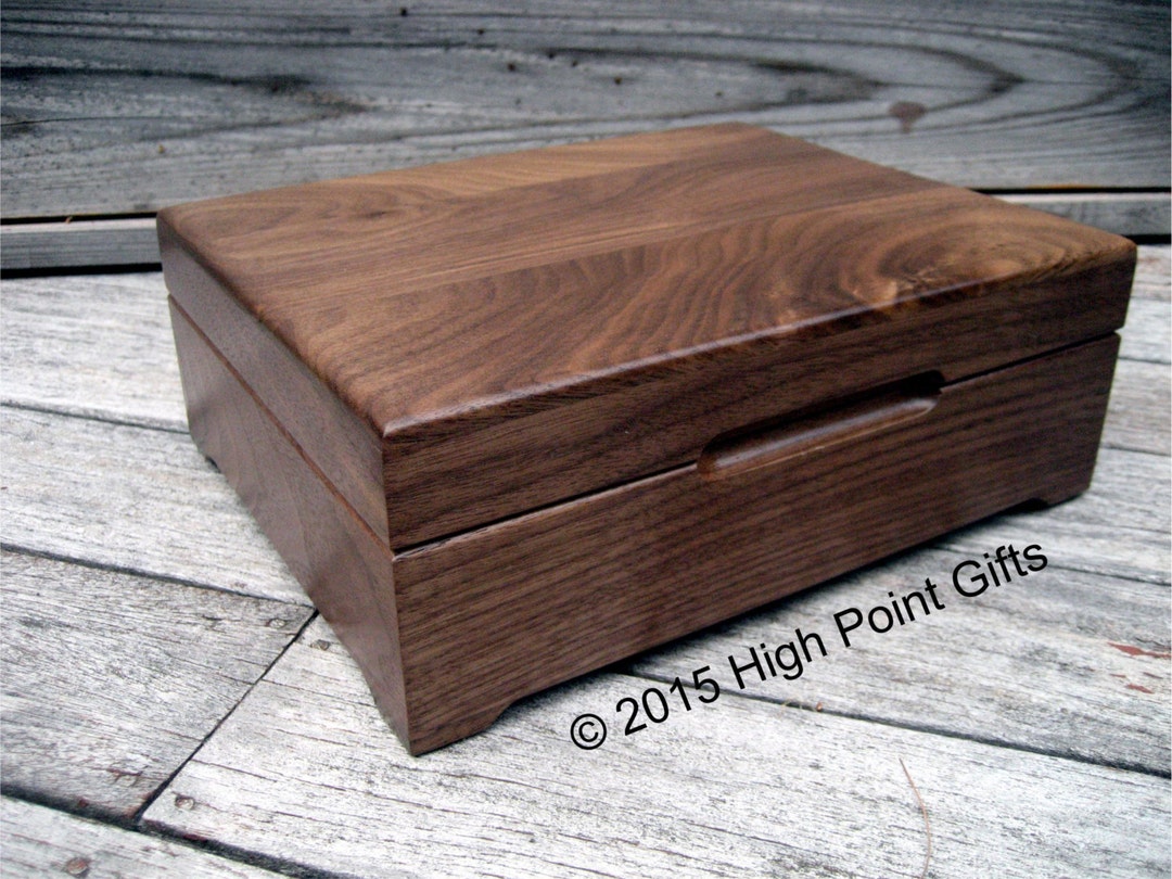 Keepsake Box - Custom Engraved Wood Box - 8x10 - Walnut Keepsake Box ...