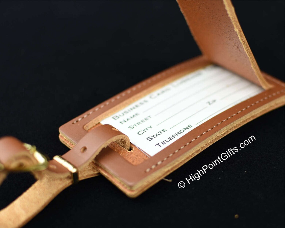 Leather Luggage Tag Personalized Luggage Tag Monogram | Etsy