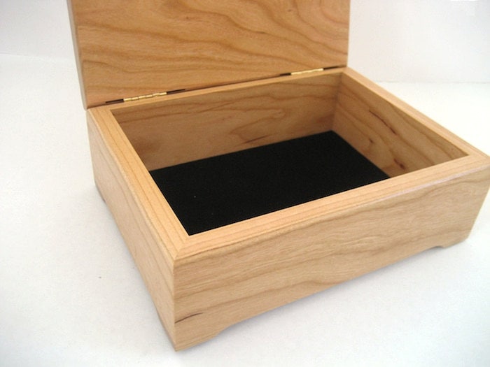 Keepsake Box - Custom Engraved Wood Box - Cherry Keepsake Box - First ...