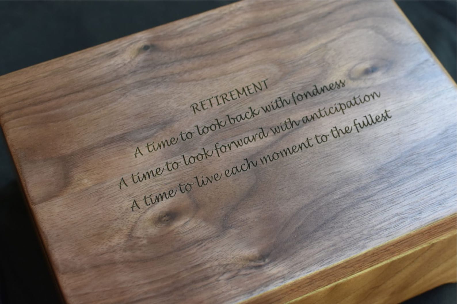 Keepsake Box , Custom Engraved Wood Box , Walnut Keepsake Box, First ...