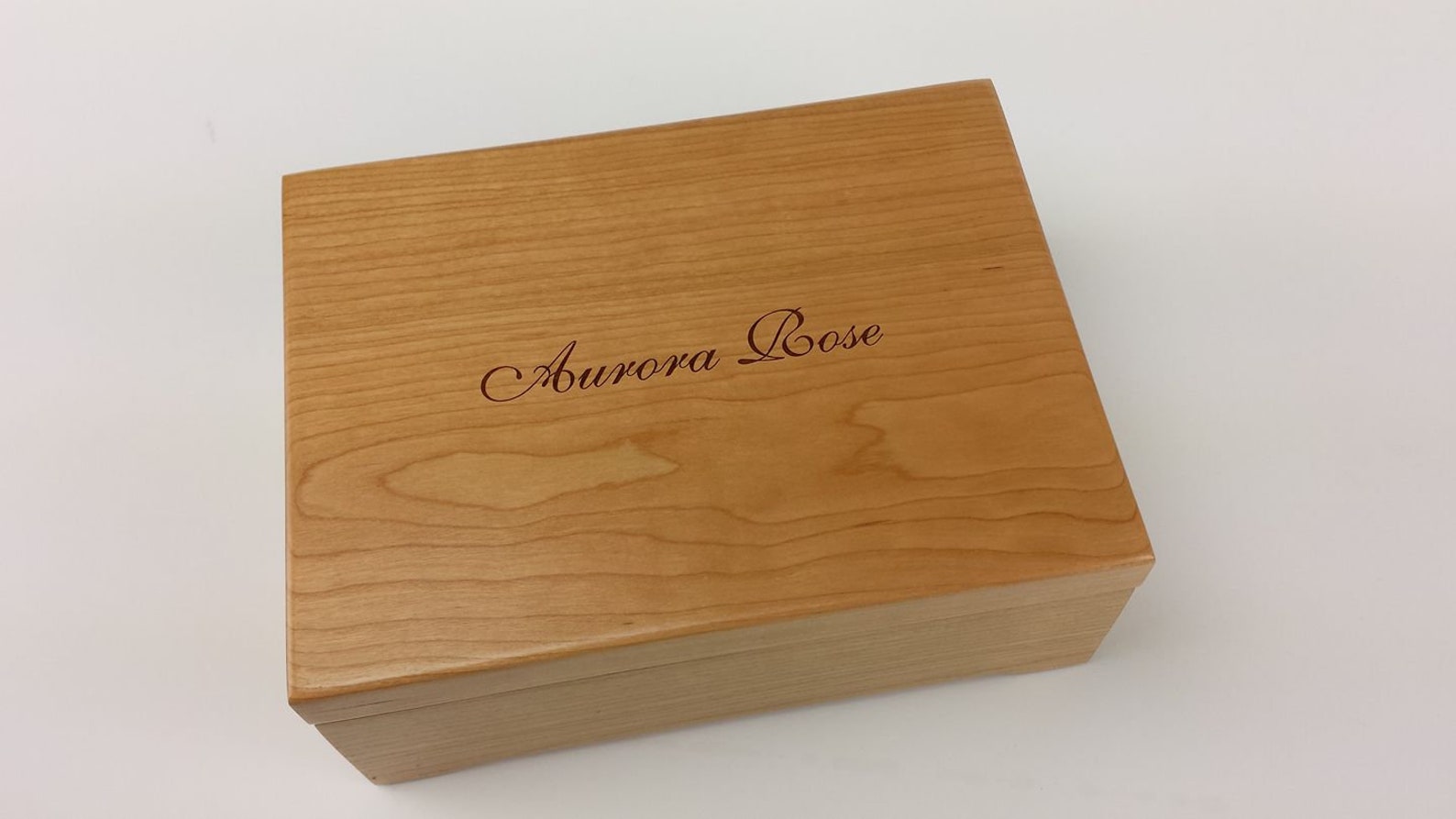Keepsake Box Custom Engraved Wood Box Cherry Keepsake Box - Etsy