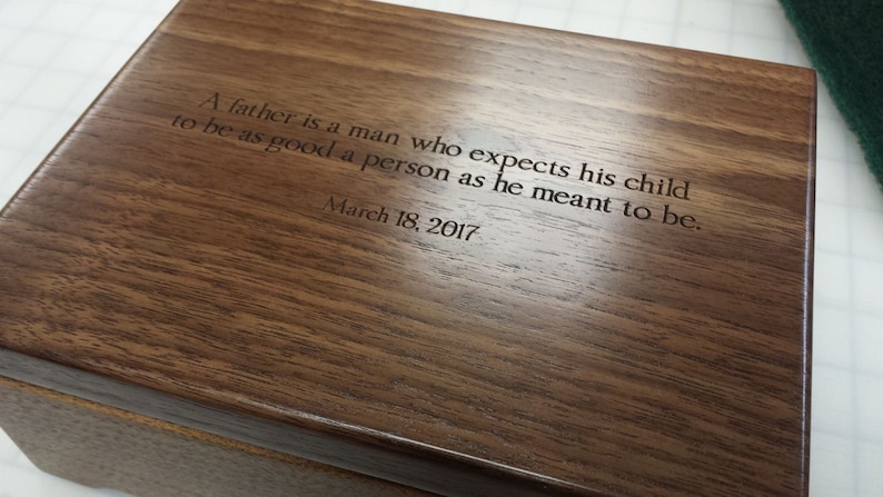 Keepsake Box Custom Engraved Wood Box Walnut Keepsake Box | Etsy