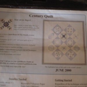 Quilt Block of the Month Century Quilt Kit Joann Fabric - Etsy
