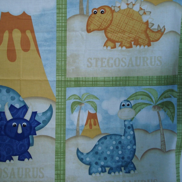 Dinosaur Quilt Panel - Etsy