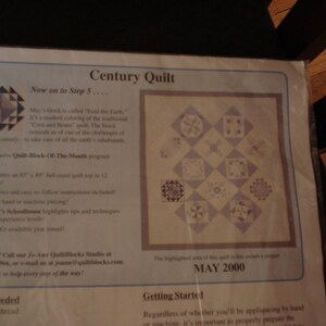 Quilt Block of the Month Century Quilt Kit Joann Fabric - Etsy