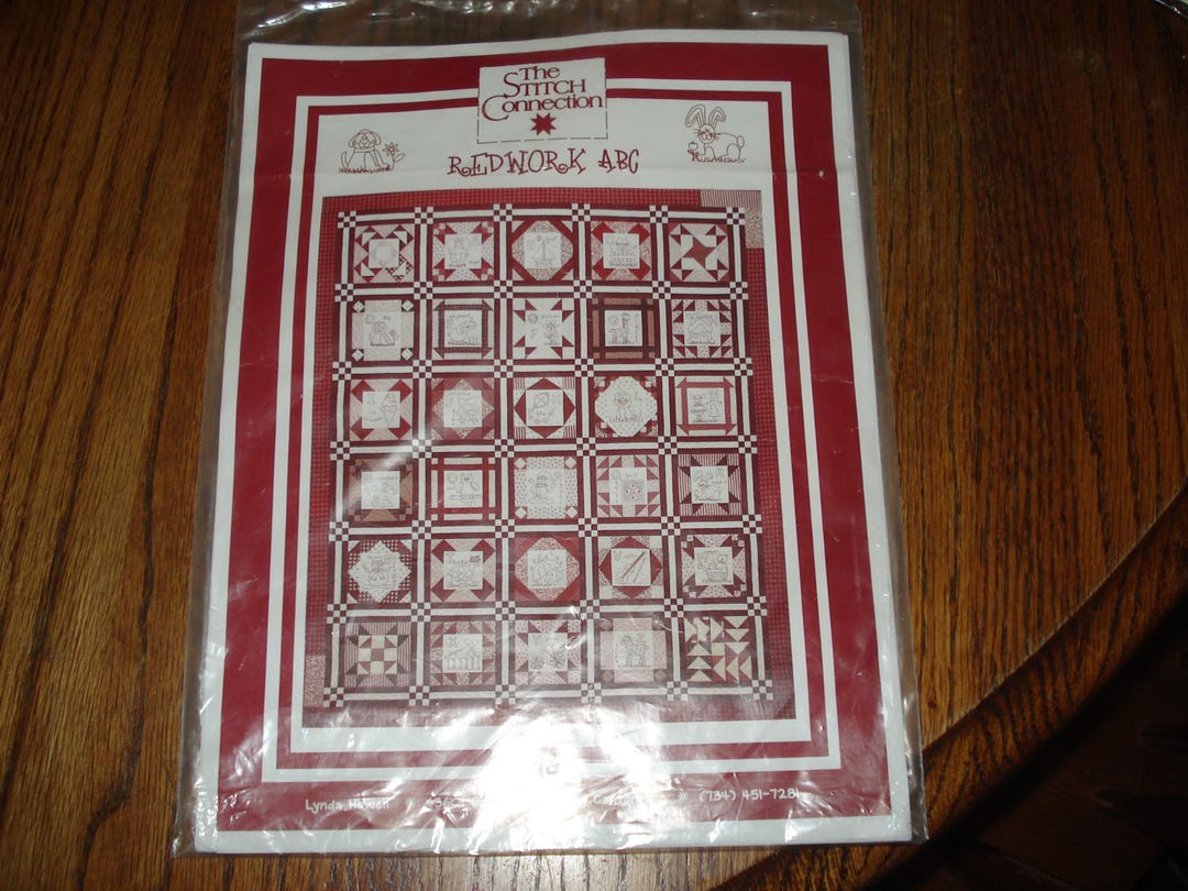 The Stitch Connection Redwork ABC by Lynda Howell - Etsy