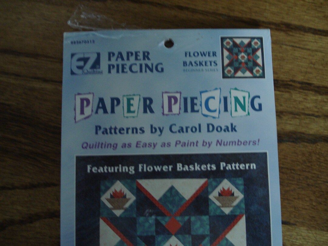 Paper Piecing "flower Baskets" Pattern by Carol Doak - Etsy