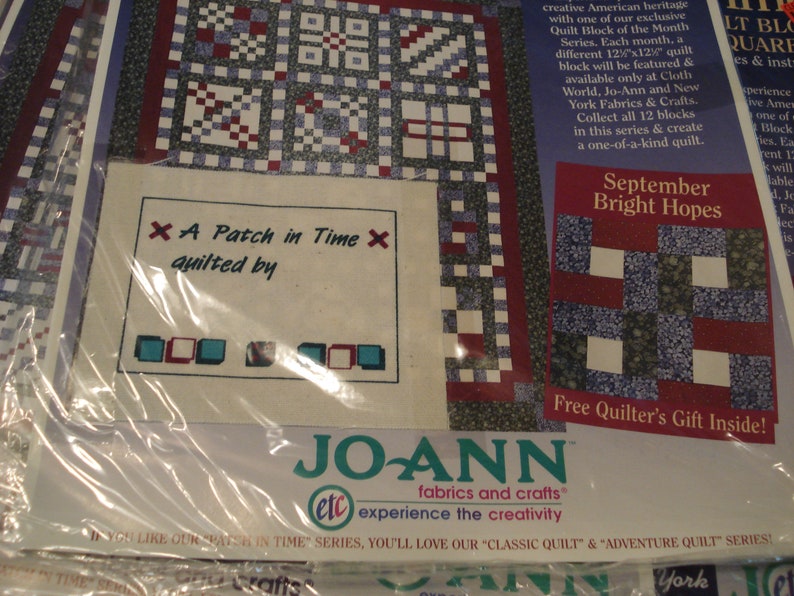 Joann Fabric's Quilt Block of the Month - Patch in Time 1998 - Etsy