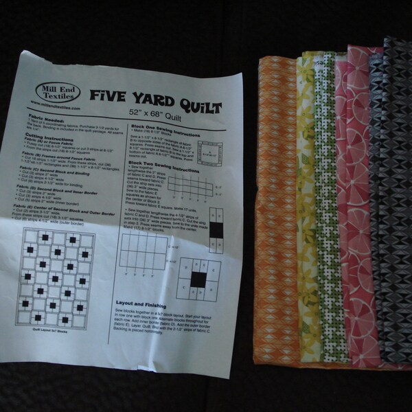 Five Yard Quilt Patterns - Etsy