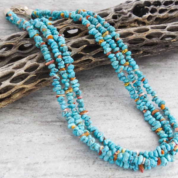Turquoise and Spiny Oyster Necklace - Etsy