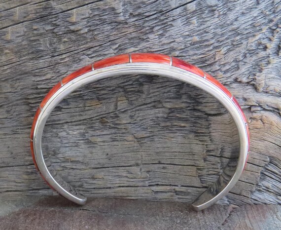 Native American Navajo Sterling Silver Burnt Orange S… - Gem