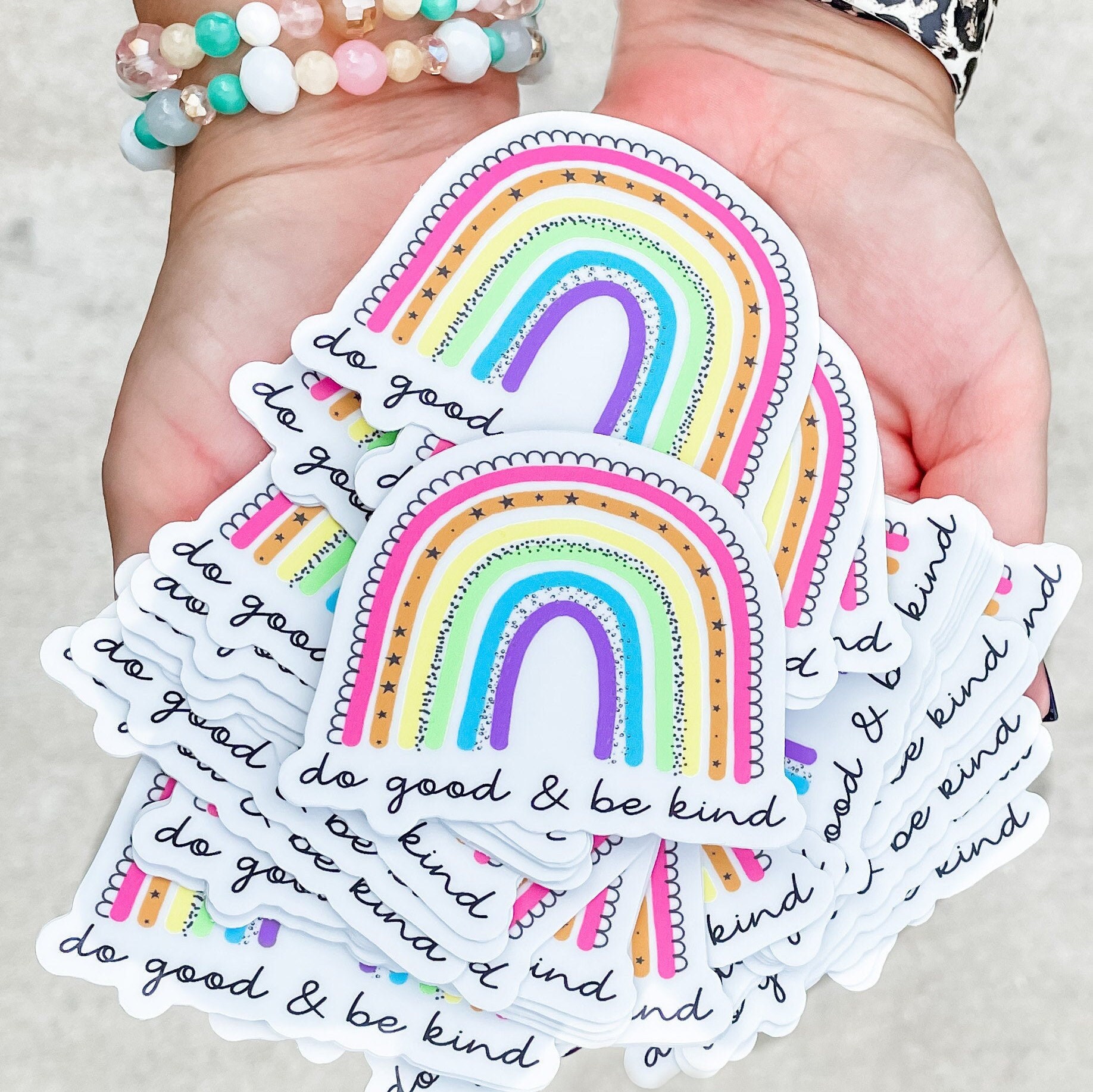 Do Good and Be Kind Rainbow Sticker Hydroflask Sticker | Etsy