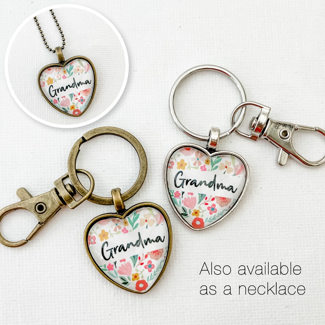 Personalized Grandma Keychain, Name Keychain, Grandma Gift, Grandma ...