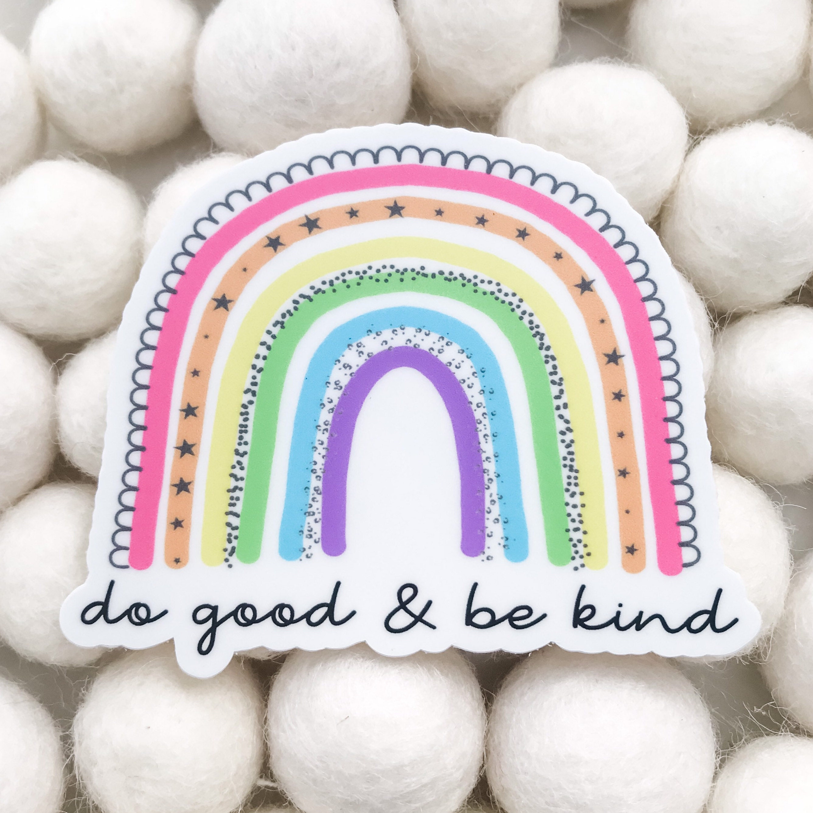 Do Good and Be Kind Rainbow Sticker Hydroflask Sticker | Etsy