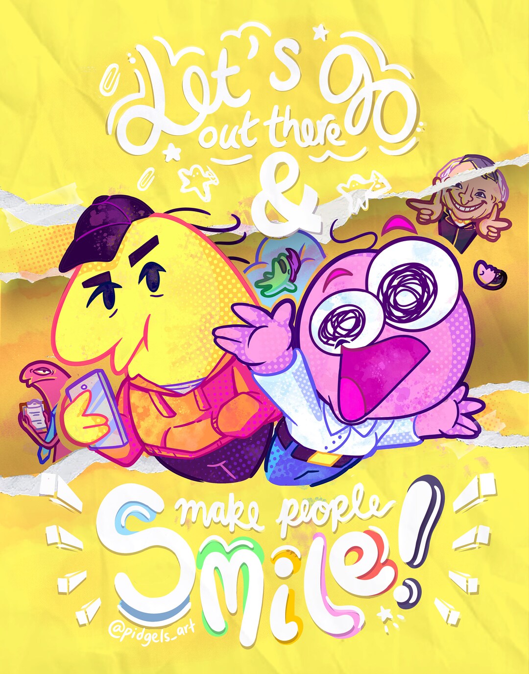 Smiling Friends Print Poster (11"x14") - Let's Go Out There and Make ...