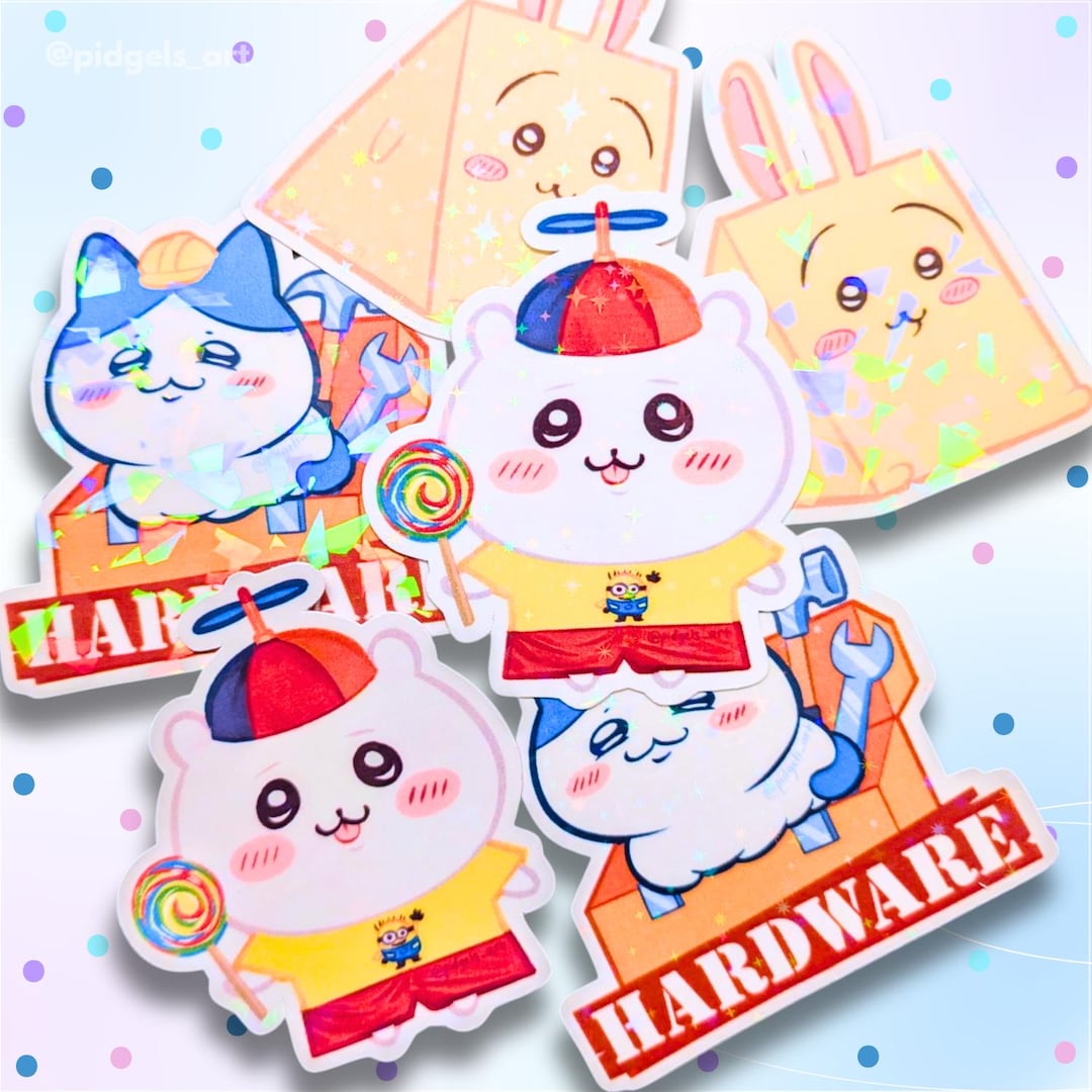 Assorted Chiikawa Meme Funny Holographic Glitter Stickers - Chiikawa ...
