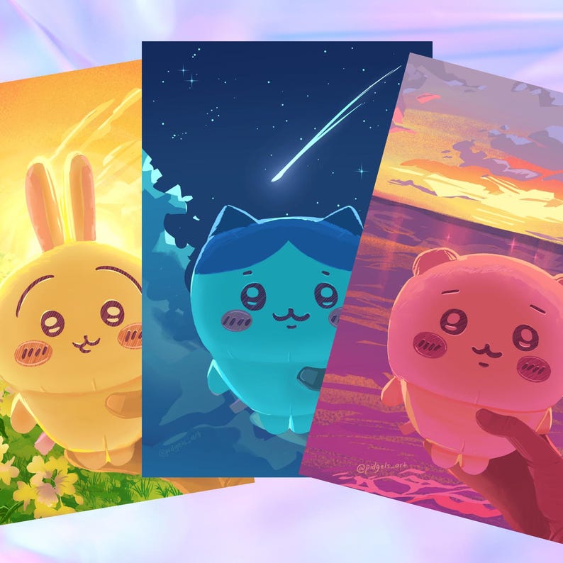 Chiikawa Postcard Mini Print (4"x6") - Chiikawa, Hachiware, Usagi - Etsy