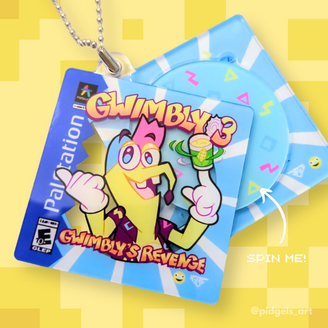 Smiling Friends Gwimbly Spinning CD Game Disc Acrylic Keychain - Etsy