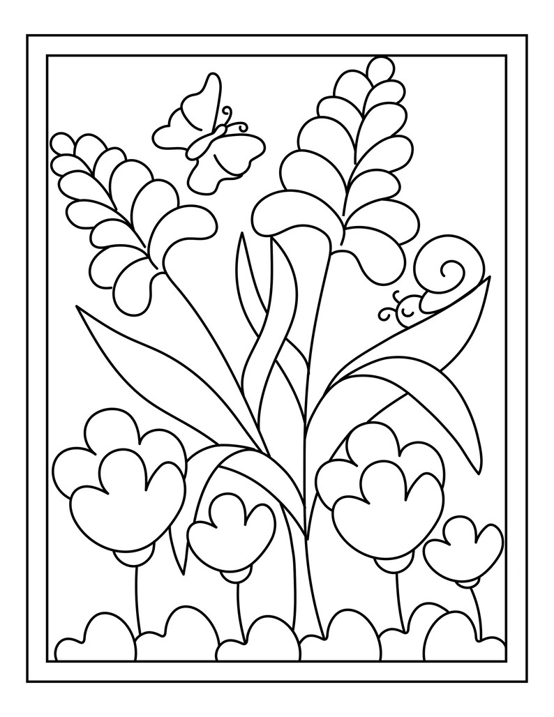 Hello Spring Coloring Pages (16 Pages) - Etsy
