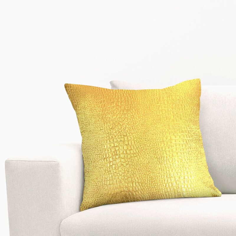 Metallic Gold Pillow - Etsy