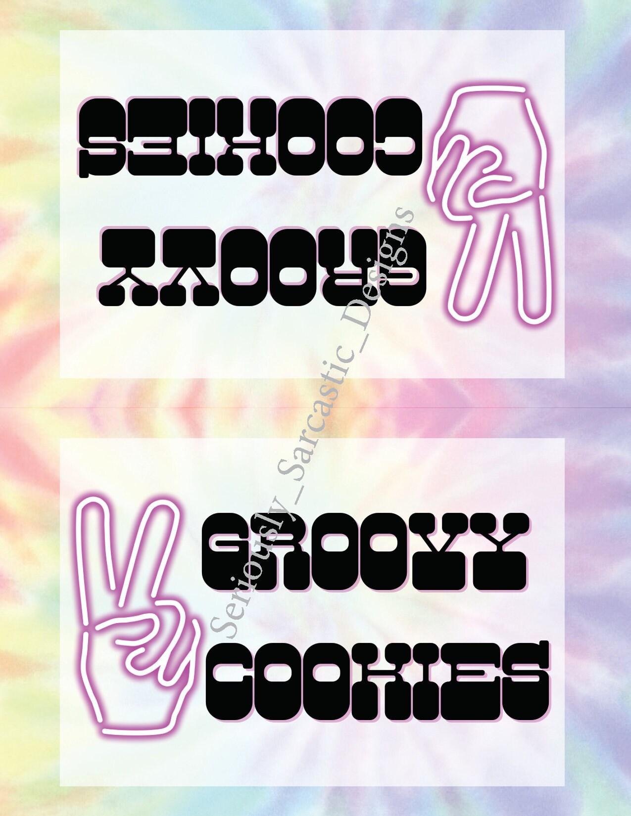 Editable, Printable Tie-dye Table Tent - Etsy