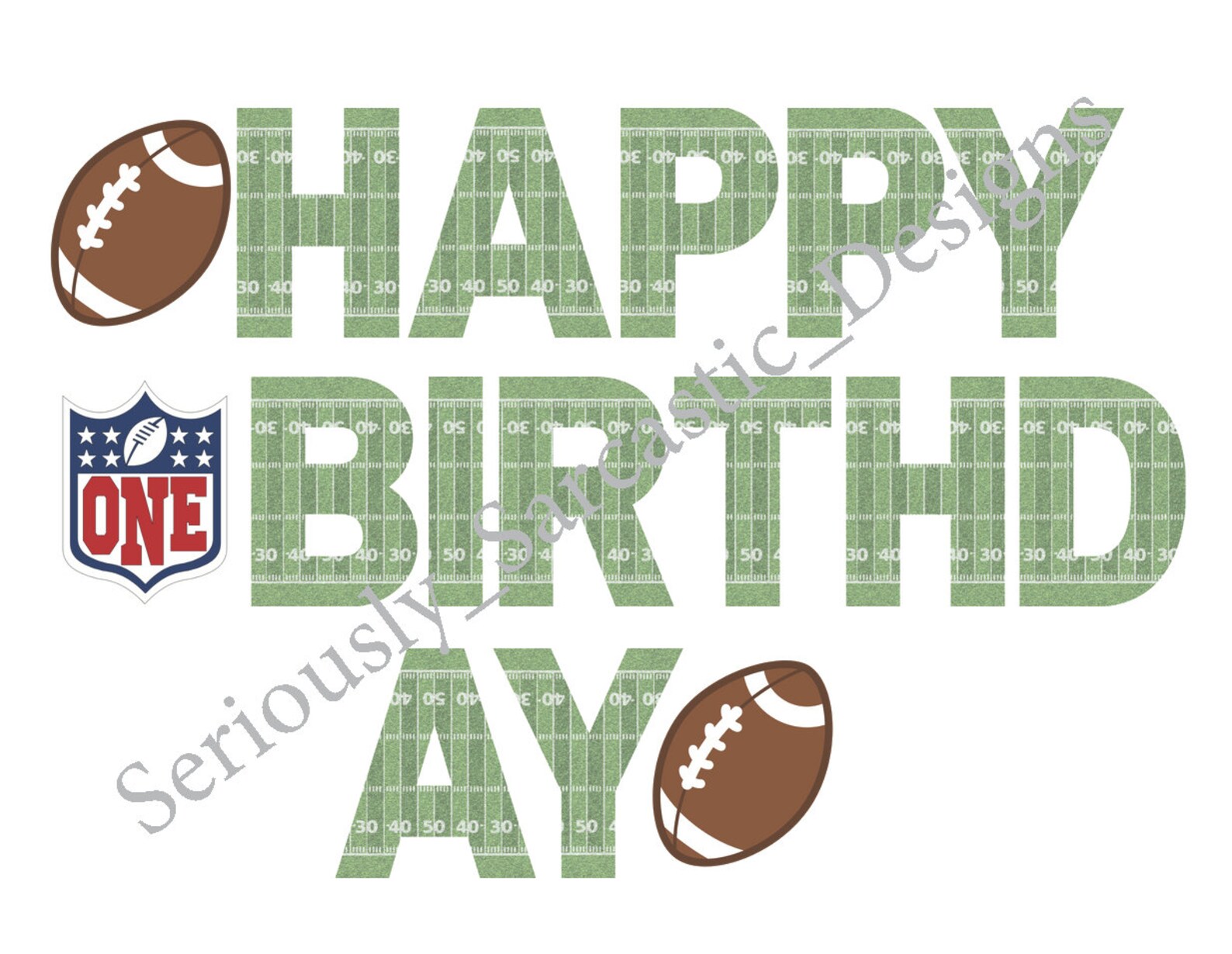 Printable Football Birthday Banner - Etsy