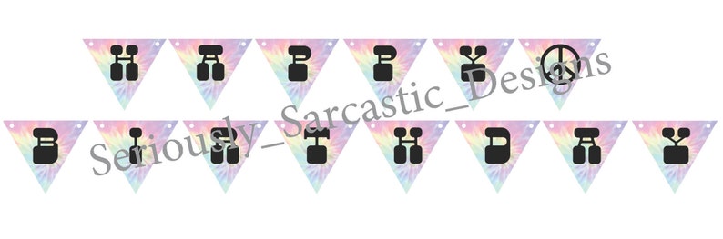 Tie-dye Happy Birthday Printable Banner - Etsy