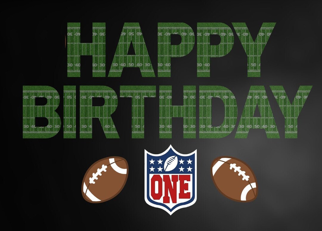 Printable Football Birthday Banner - Etsy
