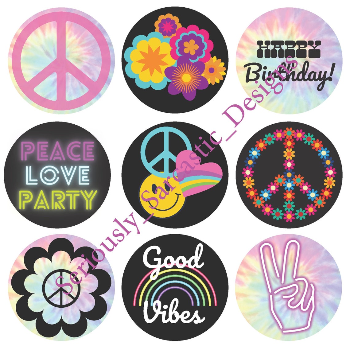 Peace Out Single Digits Printable Party Decor - Etsy