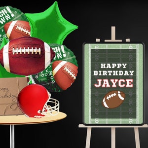 Happy Birthday Football Poster - Etsy