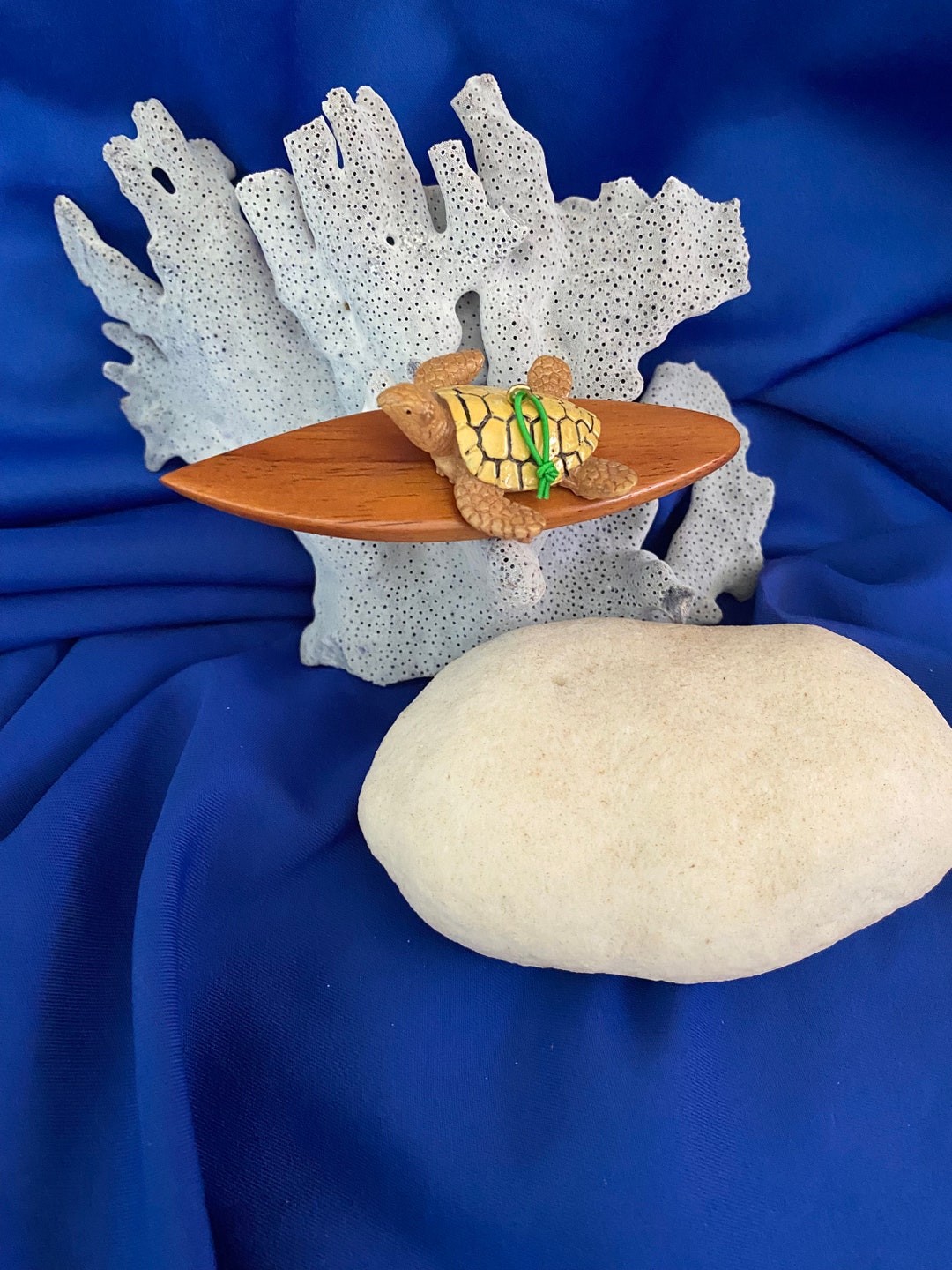 Handcrafted Koa Wood Surfboard/turtle honu Figurine/ornament - Etsy