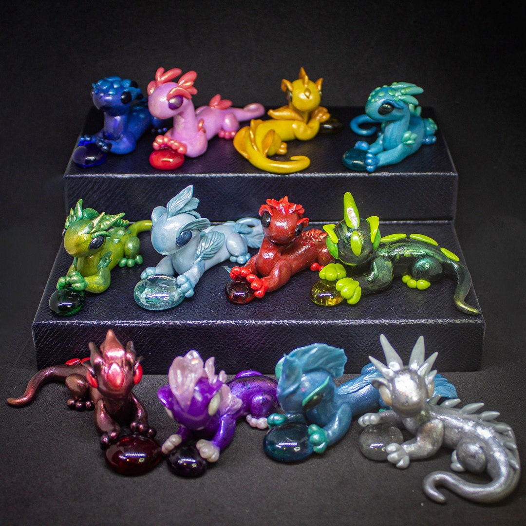 BIRTHSTONE DRAGON Custom Personalised Sculpture Made to Order Miniature ...