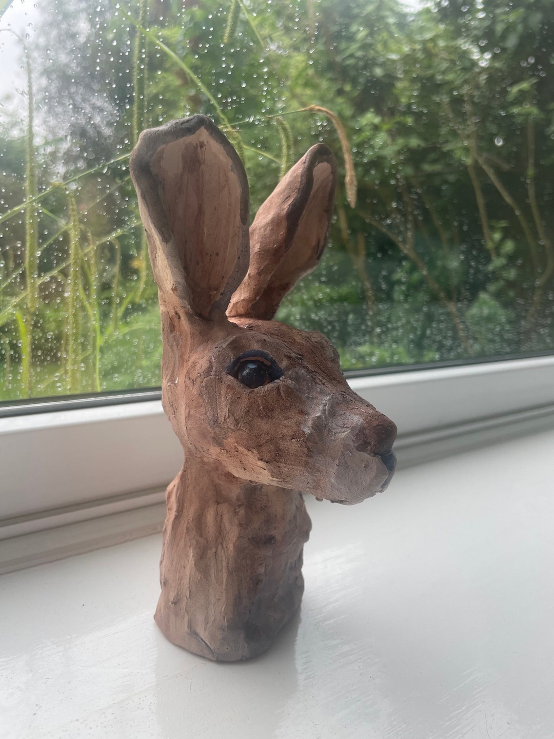 Ceramic Hare Handmade Crank Clay Wall or Shelf Ornament Unique Gift ...