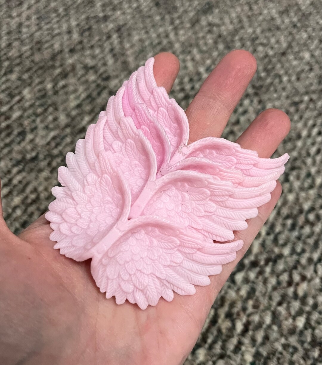 Set of Four Smaller Size Plastic Angel Wings for OOAK Doll Making Pink ...