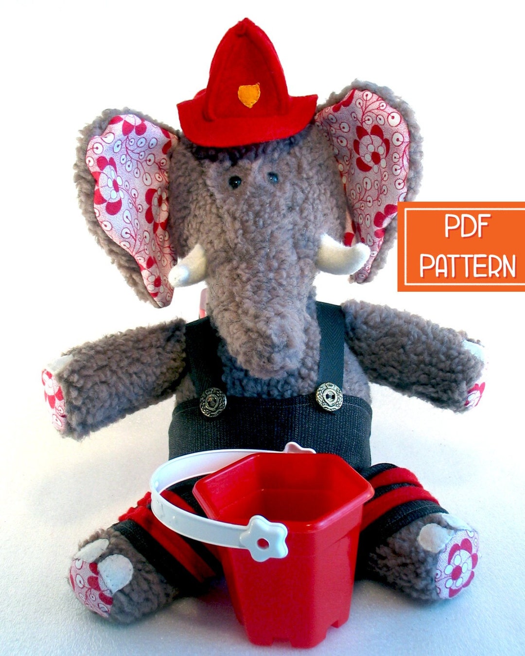 Plush Pattern | Elephant Sewing Pattern | PDF Toy Pattern, Softie ...