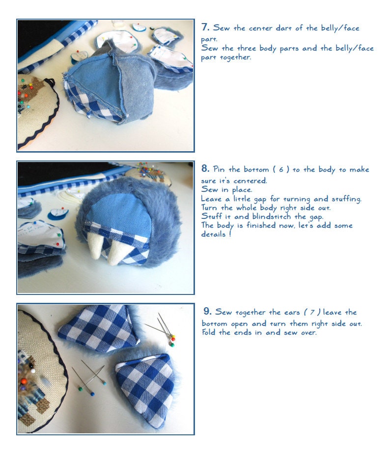 Stuffed Monster Toy Pattern, Plush Monster Softie Pattern, Soft Toy PDF ...