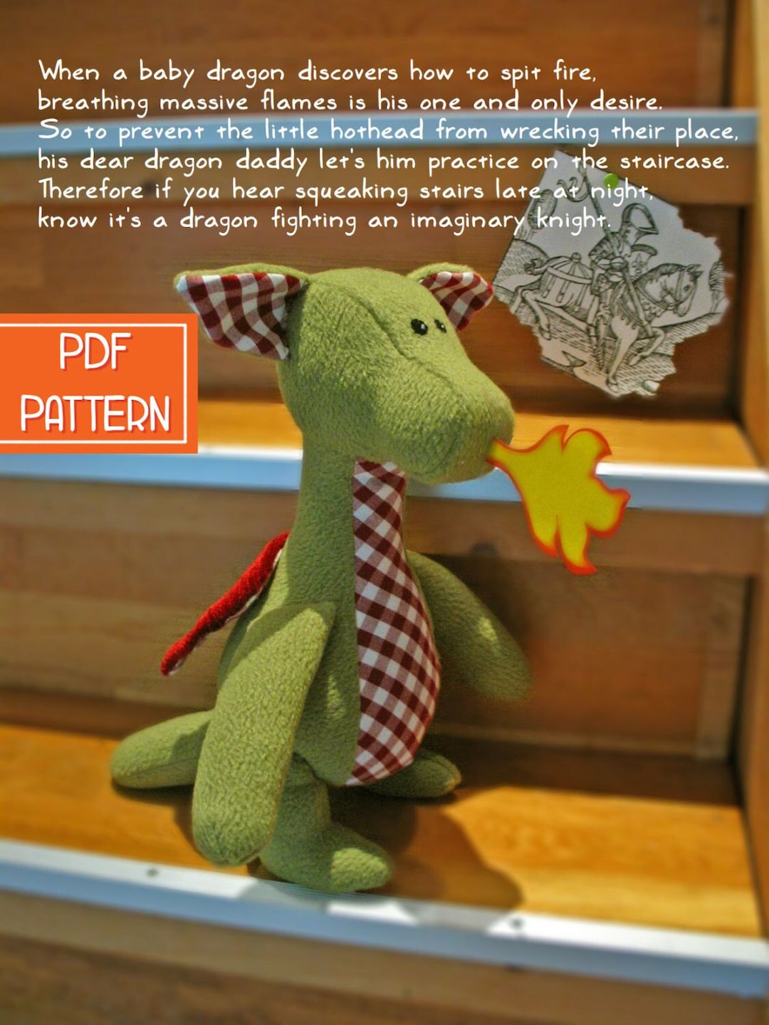 DIY Dragon Plush Sewing Pattern, PDF Toy Sewing Pattern - Etsy
