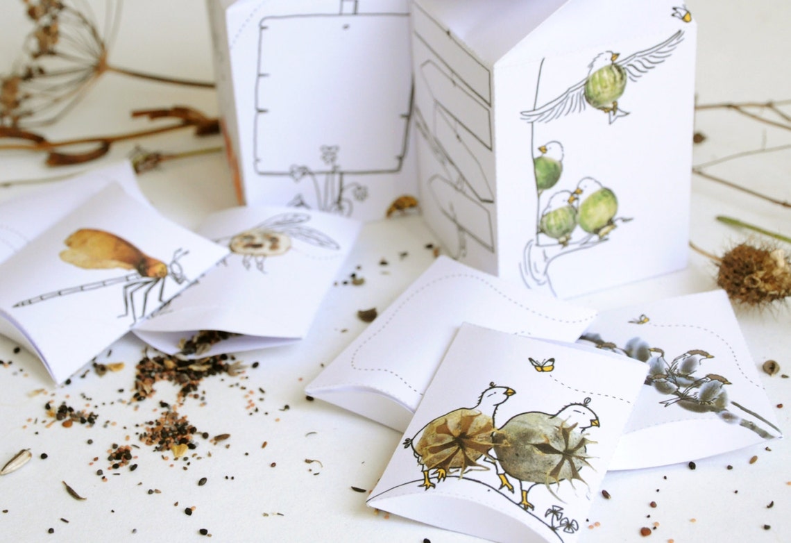 Printable Seed Packet DIY Gift Box for Gardeners INSTANT Download - Etsy