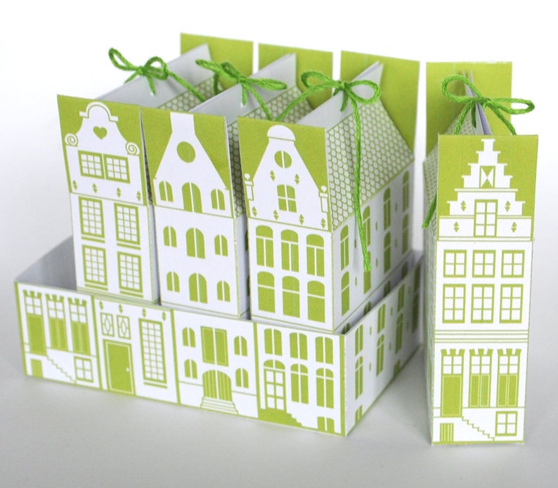 Gift Boxes Dutch Paper House Printable Favor Box Template, Amsterdam - Etsy